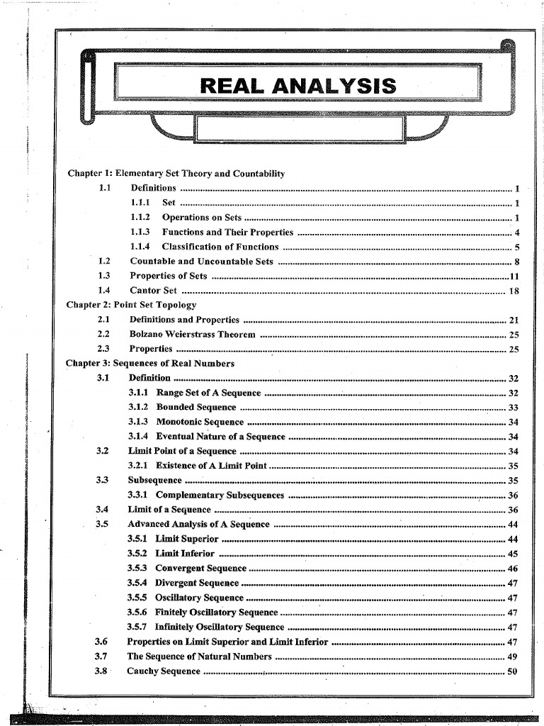 Realanalysis Notes Pdf