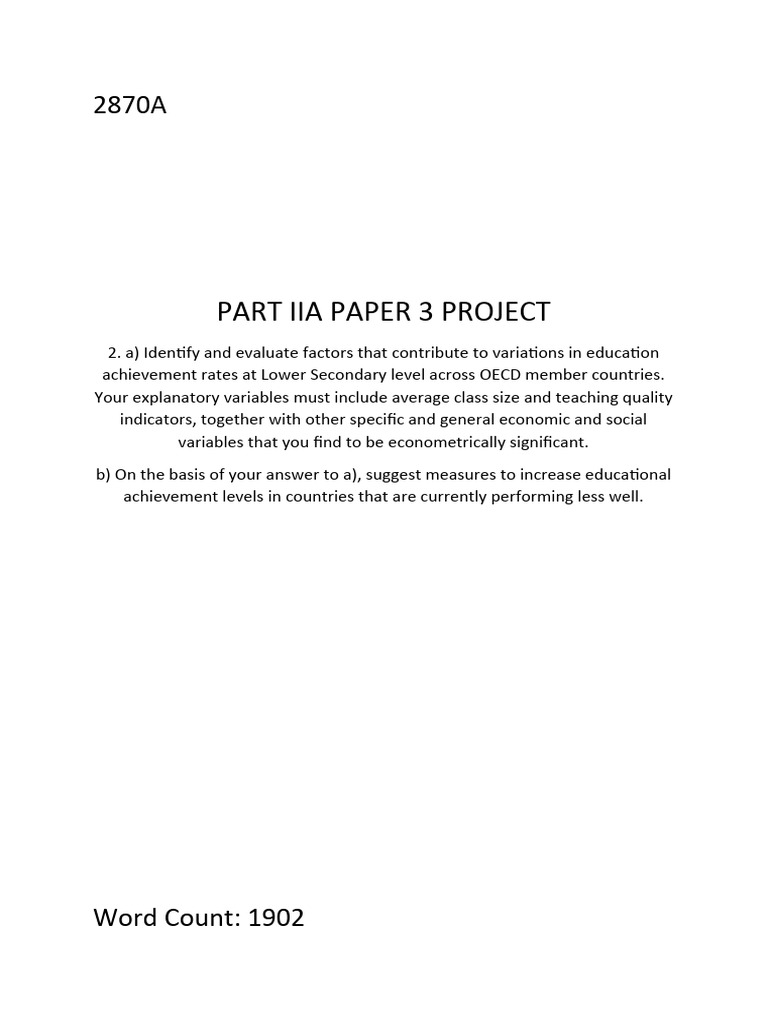 Part Iia Paper 3 Project | Download Free PDF | Ordinary Least Squares ...