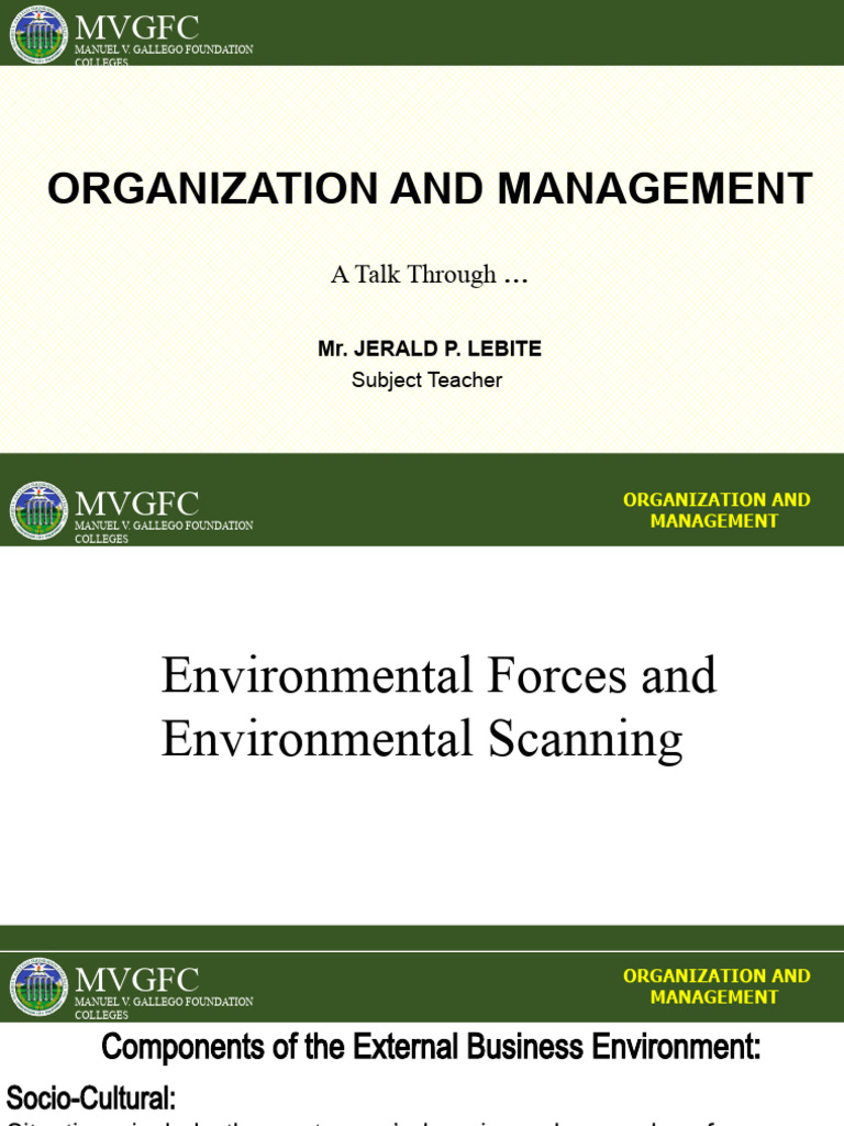 Environmental Forces and Scanning | PDF | Employment | Supply Chain