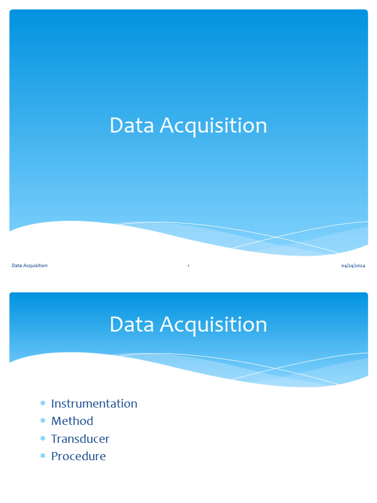 02 Data Acquisition | PDF | Accelerometer | Frequency