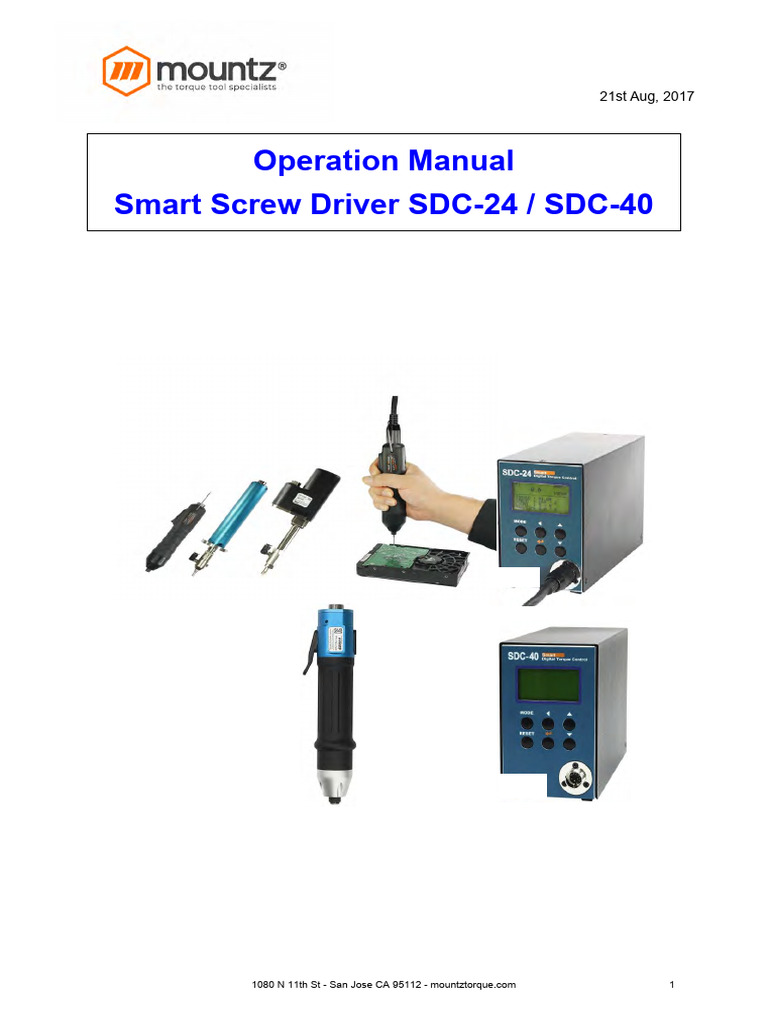 Smart Screwdriver User Guide | PDF | Electrical Connector | Input/Output
