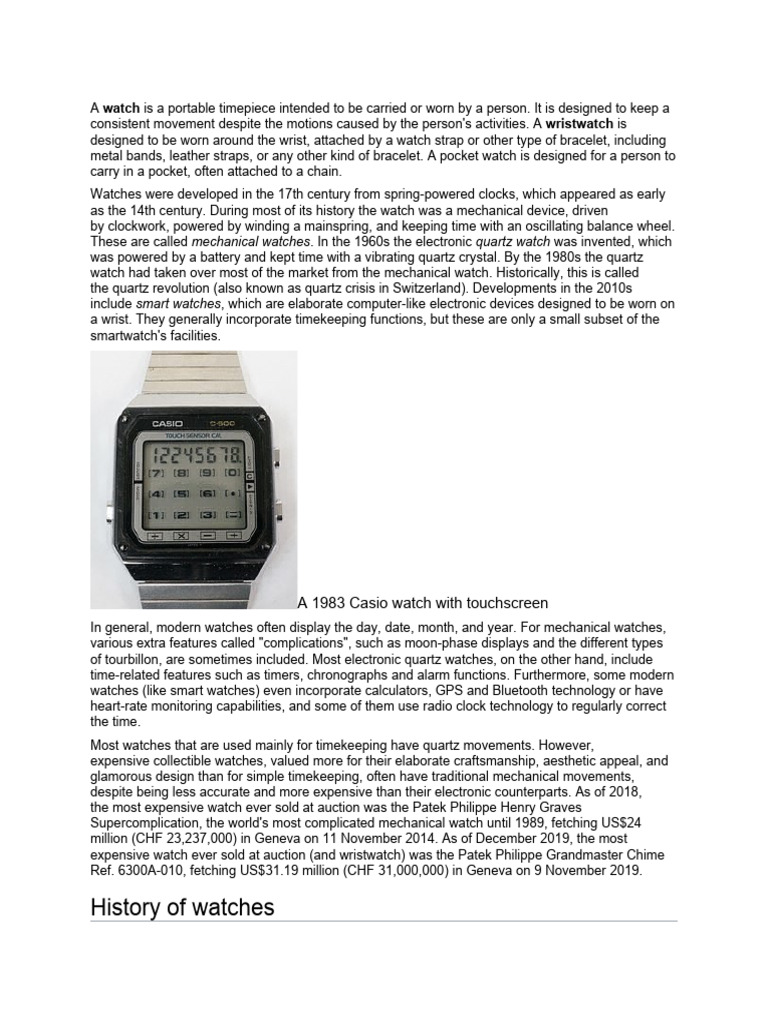 1 Watches | Download Free PDF | Watch | Horology