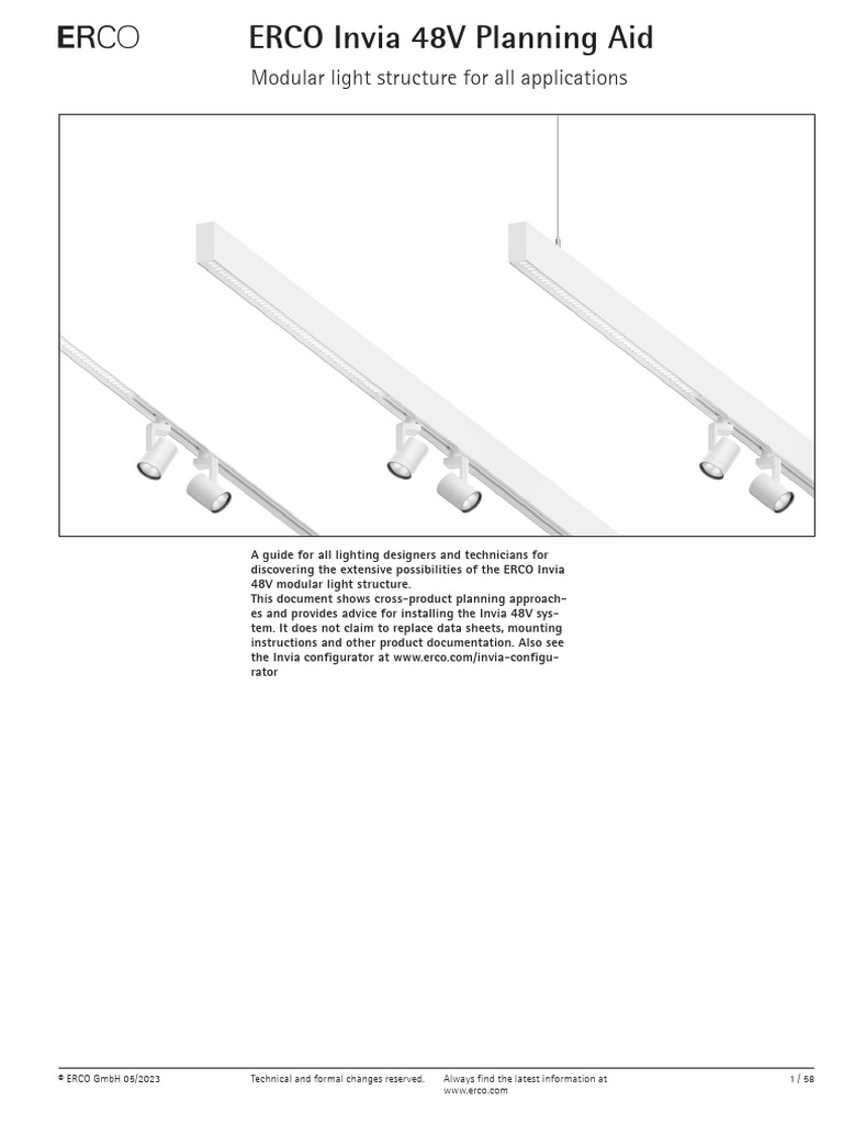 Erco Planning Aid For Invia en | PDF | Electrical Connector | Lighting