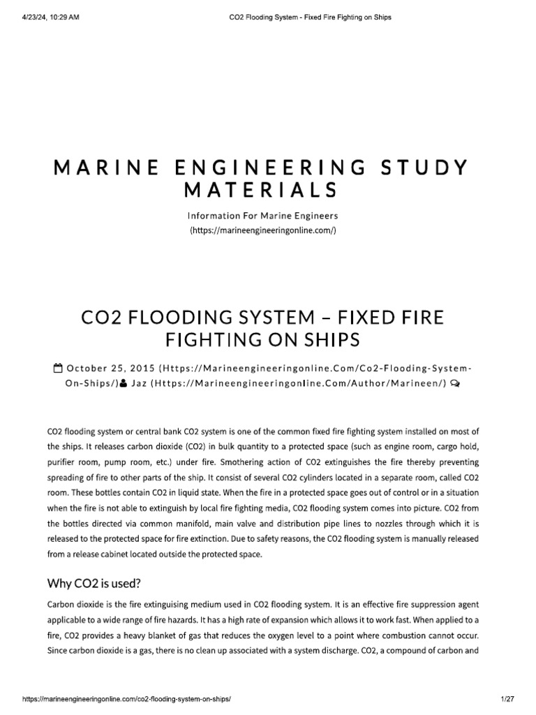 CO2 Total Flooding | PDF