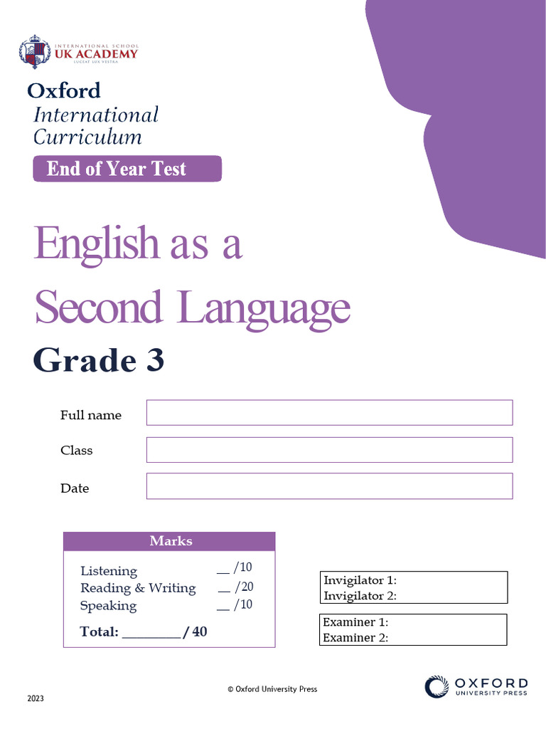Emma - English Final Test G3 | PDF