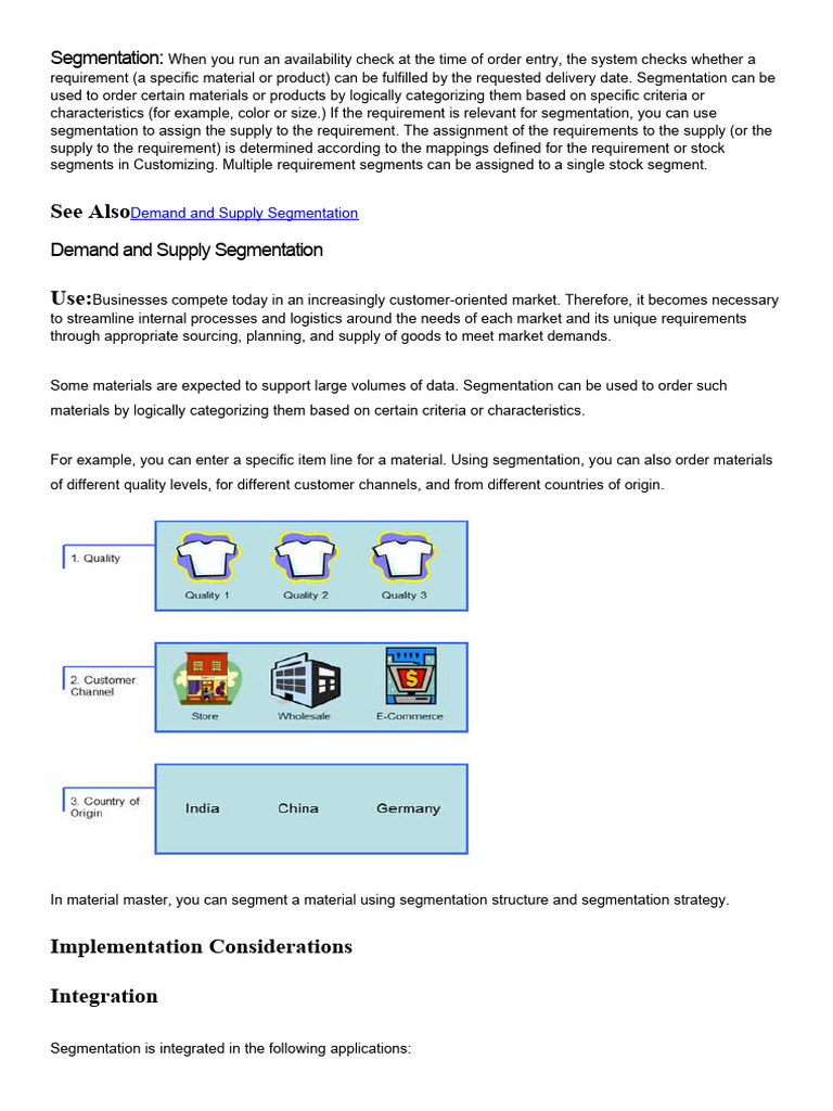 SAP Material Segmentation Overview | PDF | Market Segmentation | Image ...