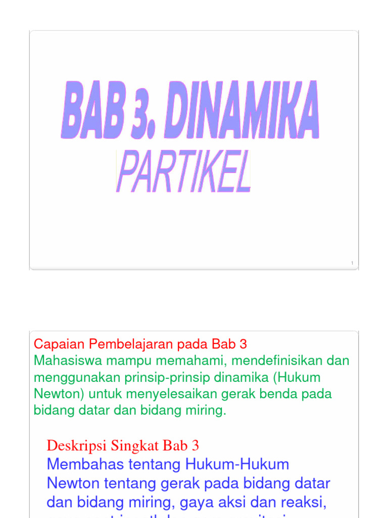 PPT-Modul-3.-Dinamika-Partikel | PDF
