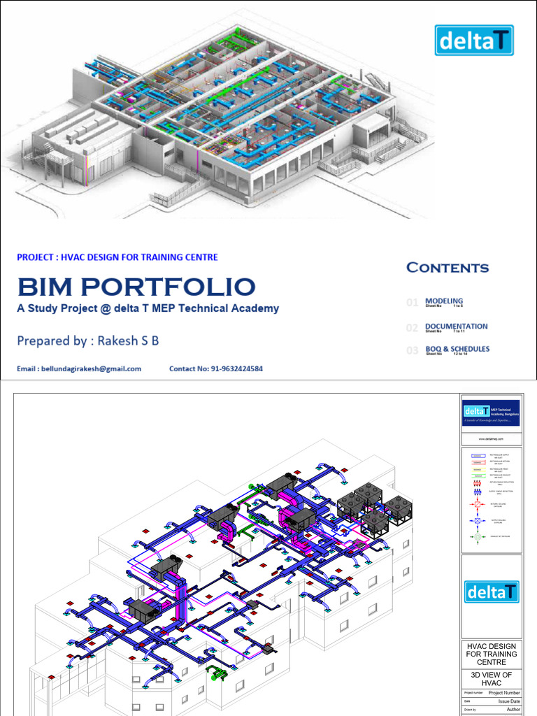 Hvac - Bim Portfolio | PDF | Duct (Flow) | Building