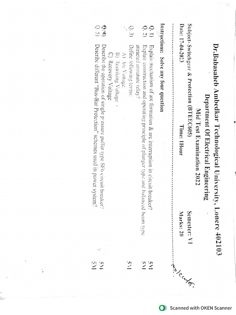 Previous Year Mid Sem Exam Papers | PDF