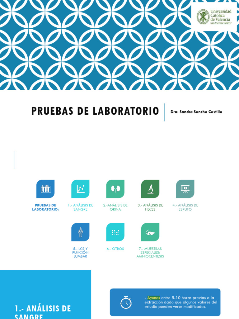 Tema 3 Pruebas DX Laboratorio (2022) 1) | PDF | Heces | Medicina CLINICA