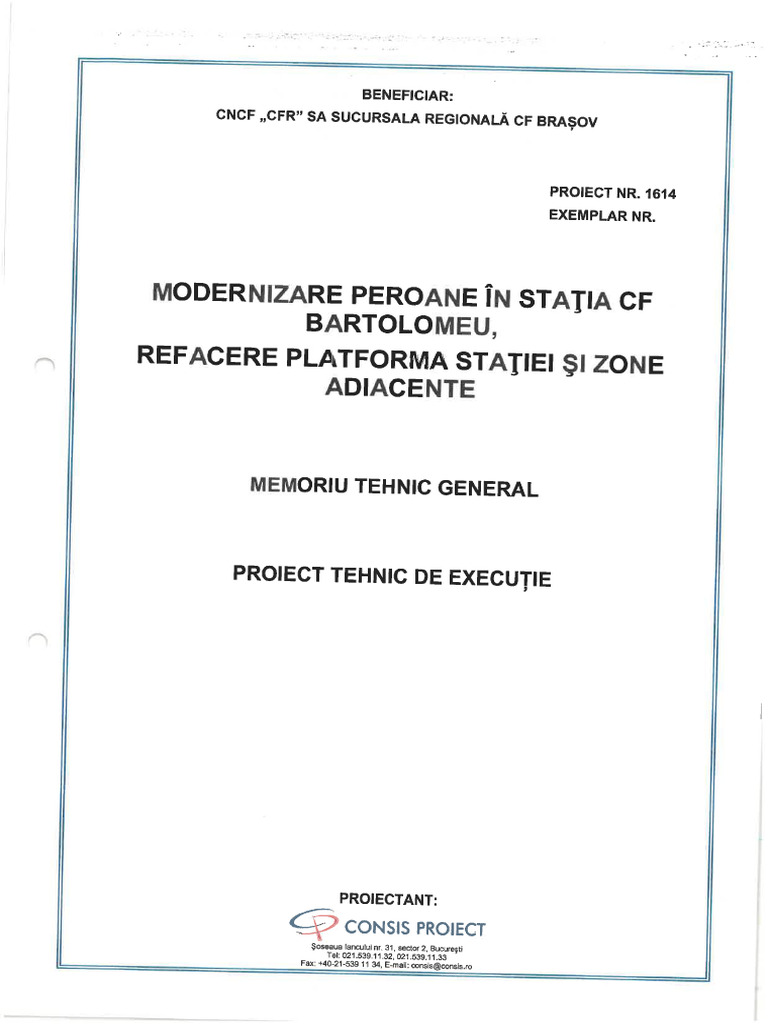 Memoriu tehnic general | PDF
