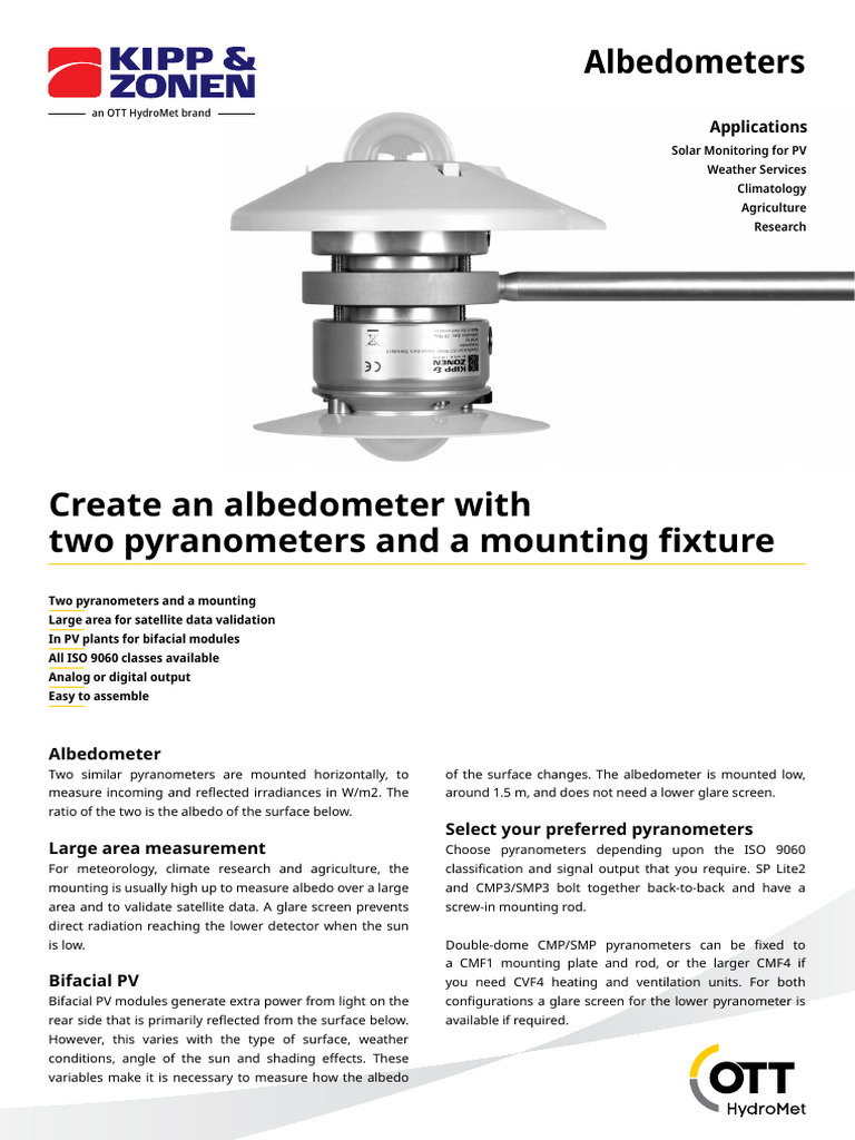 Bifacial PV Albedometer Setup Guide | PDF | Earth Sciences | Applied ...