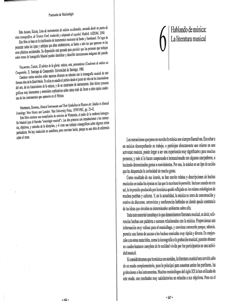 Prontuario de Musicologia.la Literatura_musical | PDF