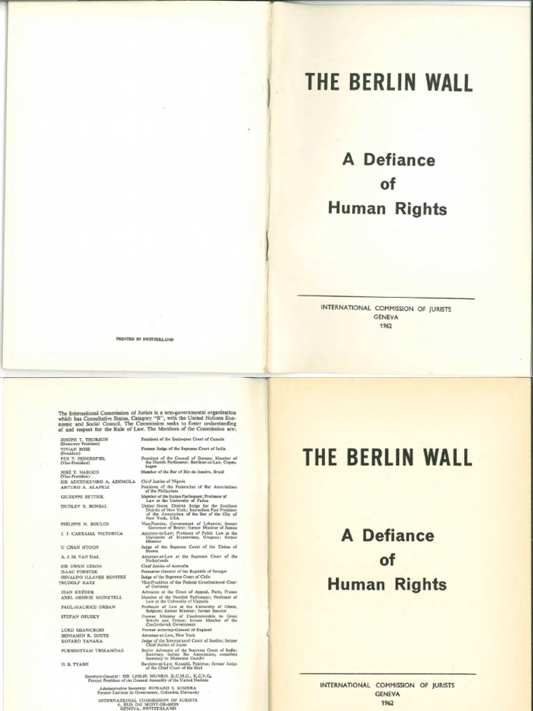 Germany Berlin Wall Thematic Report 1962 Eng | PDF | East Germany ...