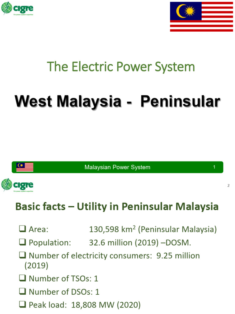 CIGRE Information On National Power Systems WestMalaysia Peninsular 2020 V2 | PDF | Electric ...