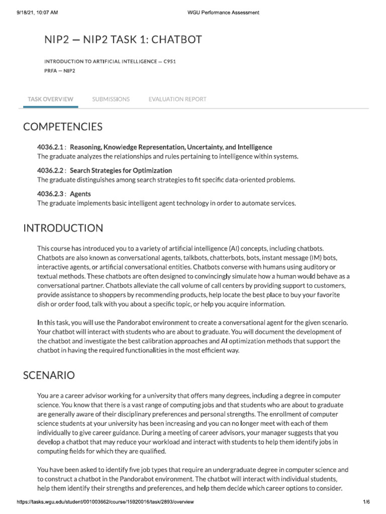 Task1 Instructions and Rubric | PDF