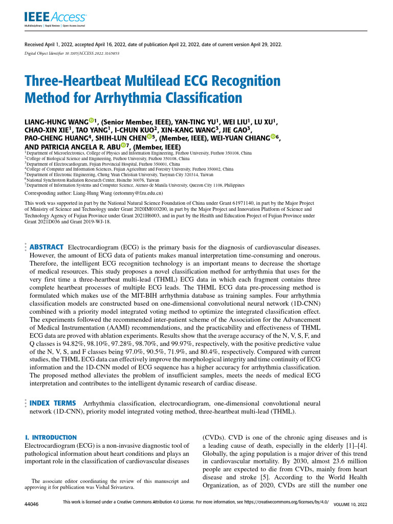 Three Heartbeat Multilead Ecg Recognition Method F Pdf Electrocardiography Sampling