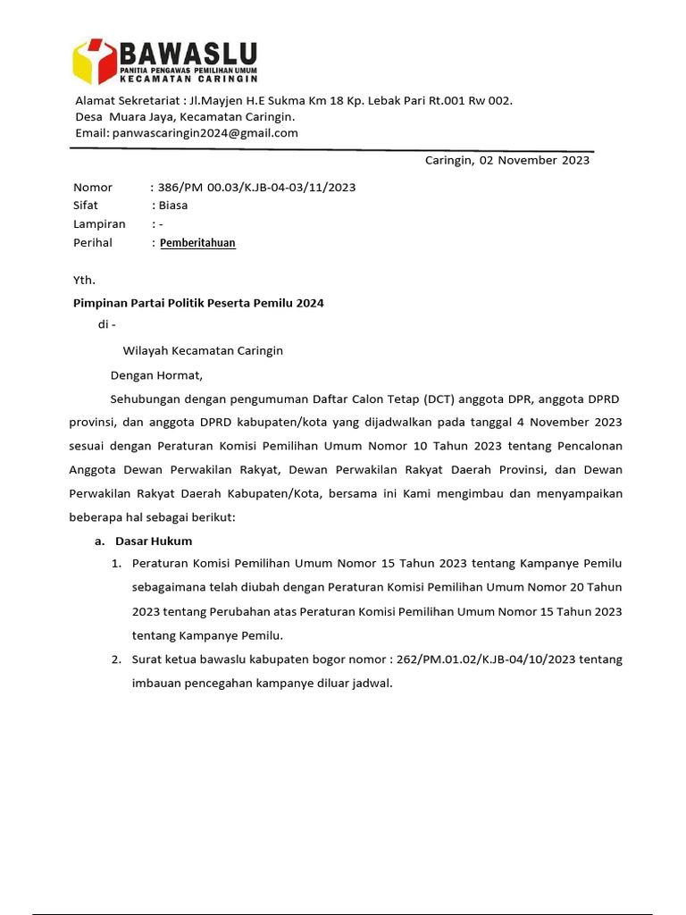 Penertiban APS Caringin 3 Nov 2023 | PDF