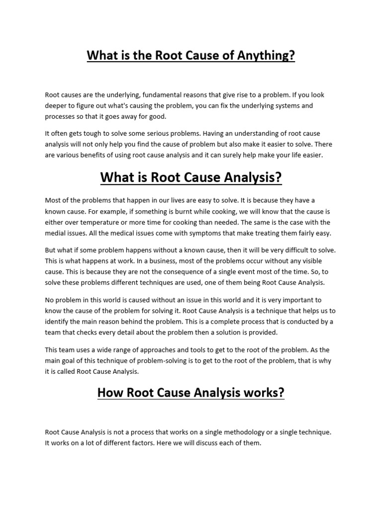What Is The Root Cause of Anything | PDF | Cognition | Cognitive Science
