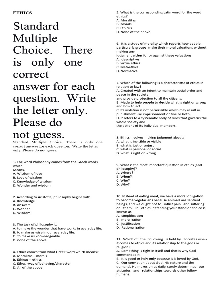 Ethics #2 | PDF | Applied Philosophy