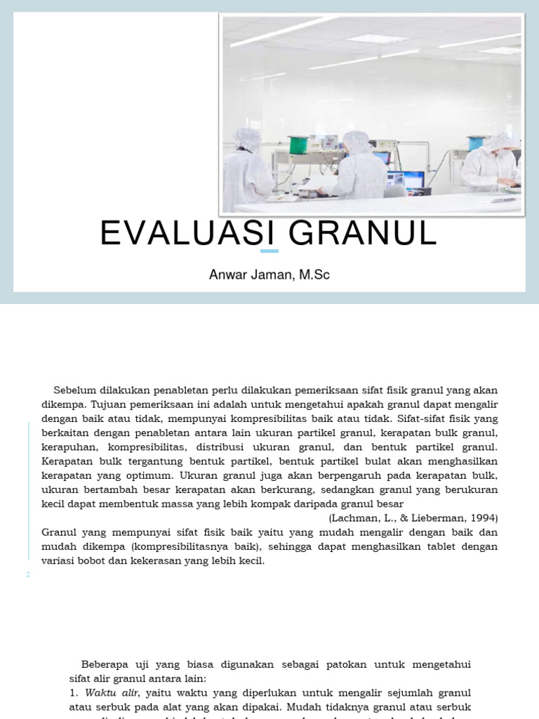 Evaluasi Granul Merged | PDF