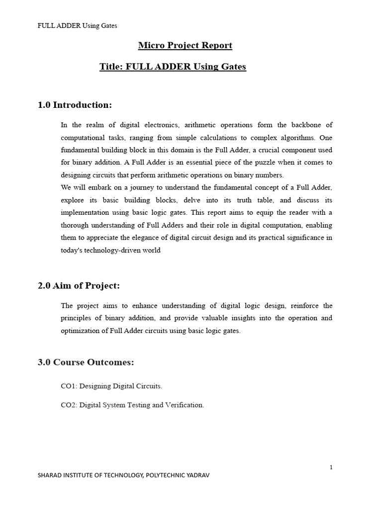 DTE Final Report With Diary | Download Free PDF | Logic Gate | Digital Electronics