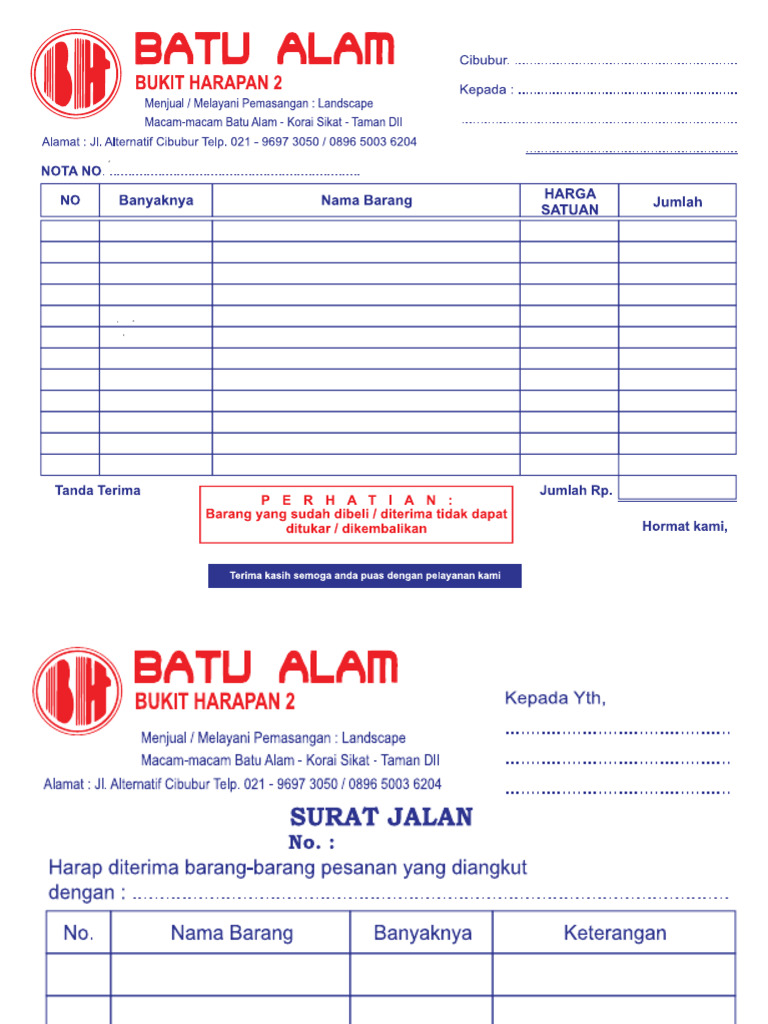 Nota Batu Alam | PDF
