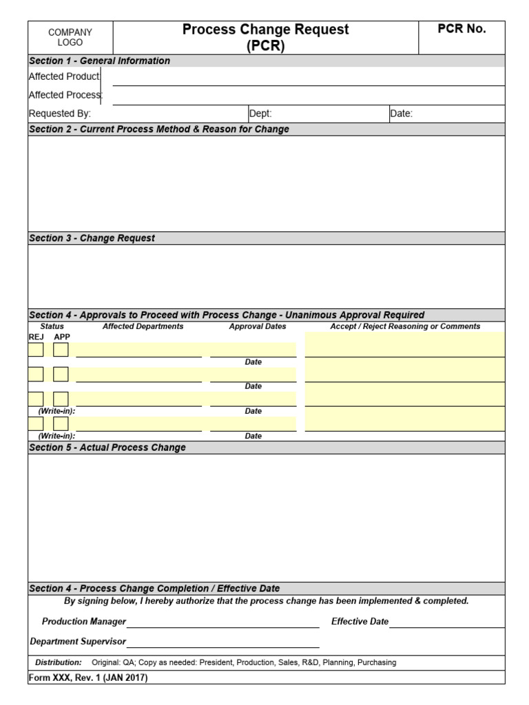 PCR Form Elsmar | PDF