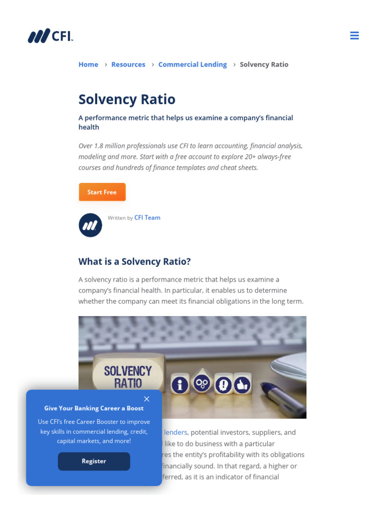 Solvency Ratio - Overview, How To Compute, Limitations | PDF | Debt ...