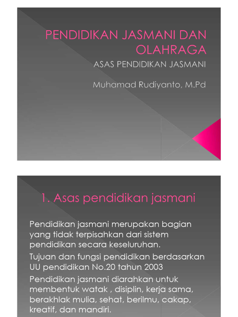 Modul 1. Asas Pendidikan Jasmani | PDF