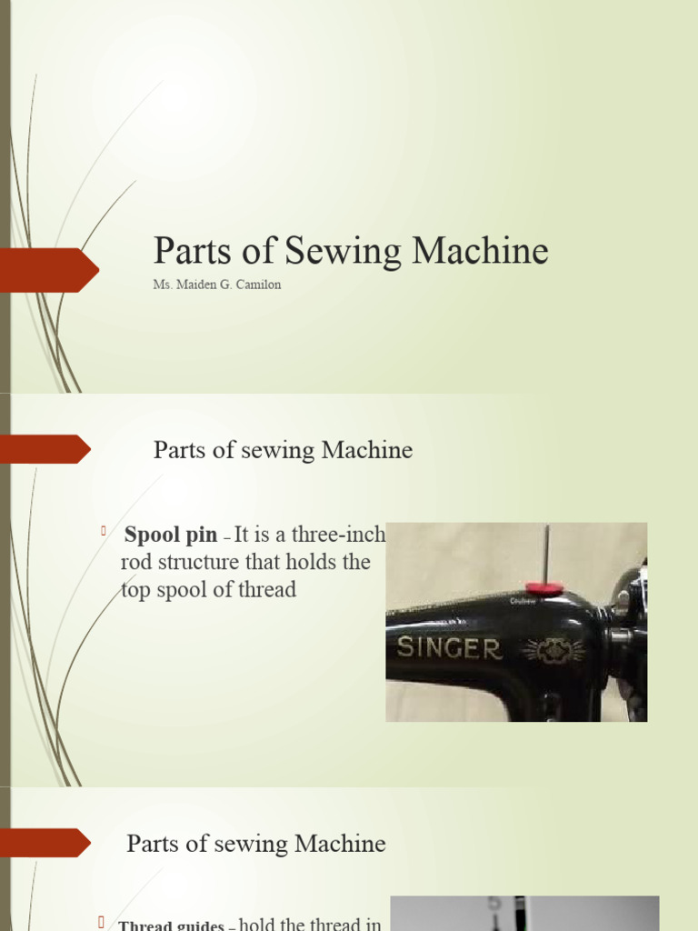 Parts of Sewing Machine | PDF