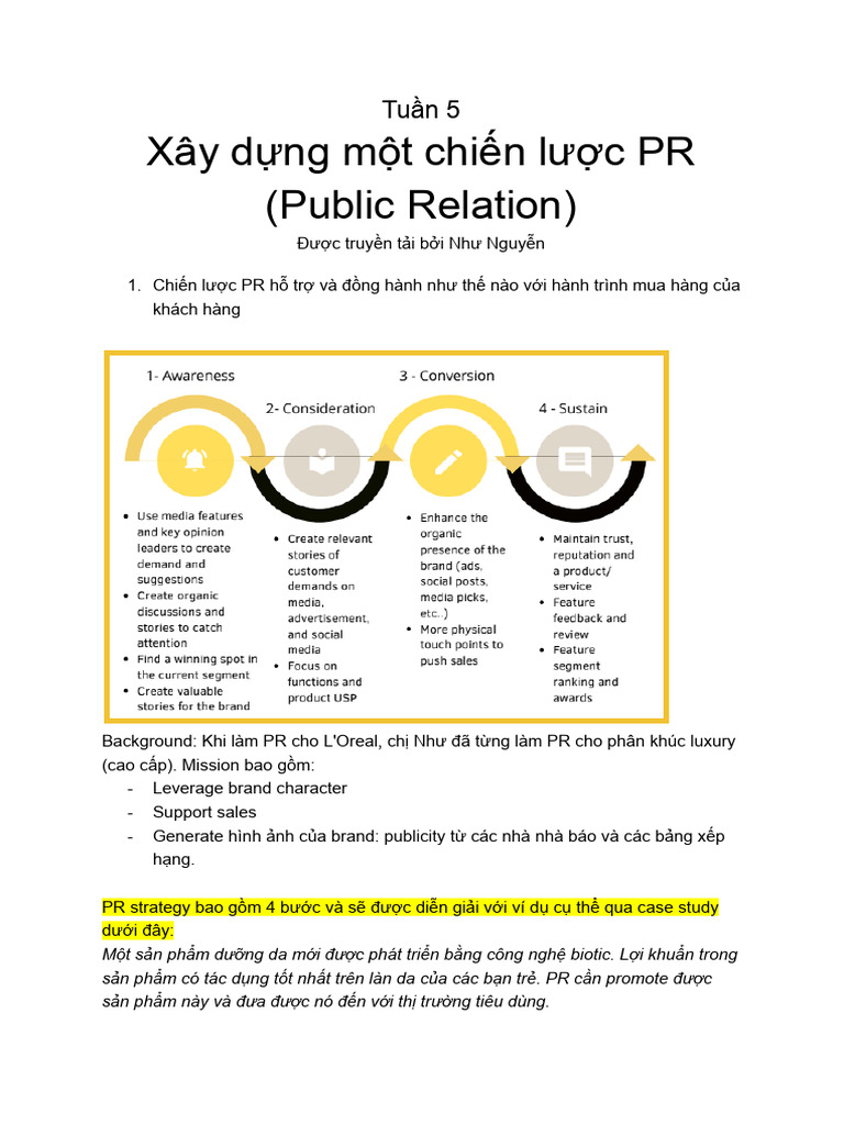 Week 5 - Craft A PR Strategy | PDF