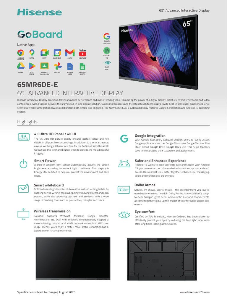 Datasheet - 65MR6DE-E | PDF | Android (Operating System) | Mobile App