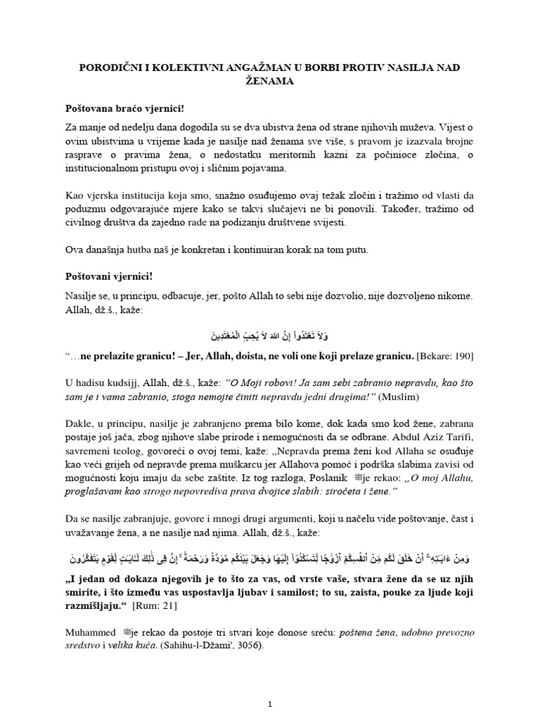 Hutba 19.04.2024. | PDF