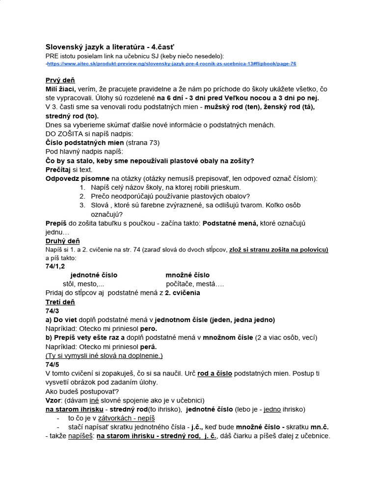 SJL 4 4.rocnik | PDF