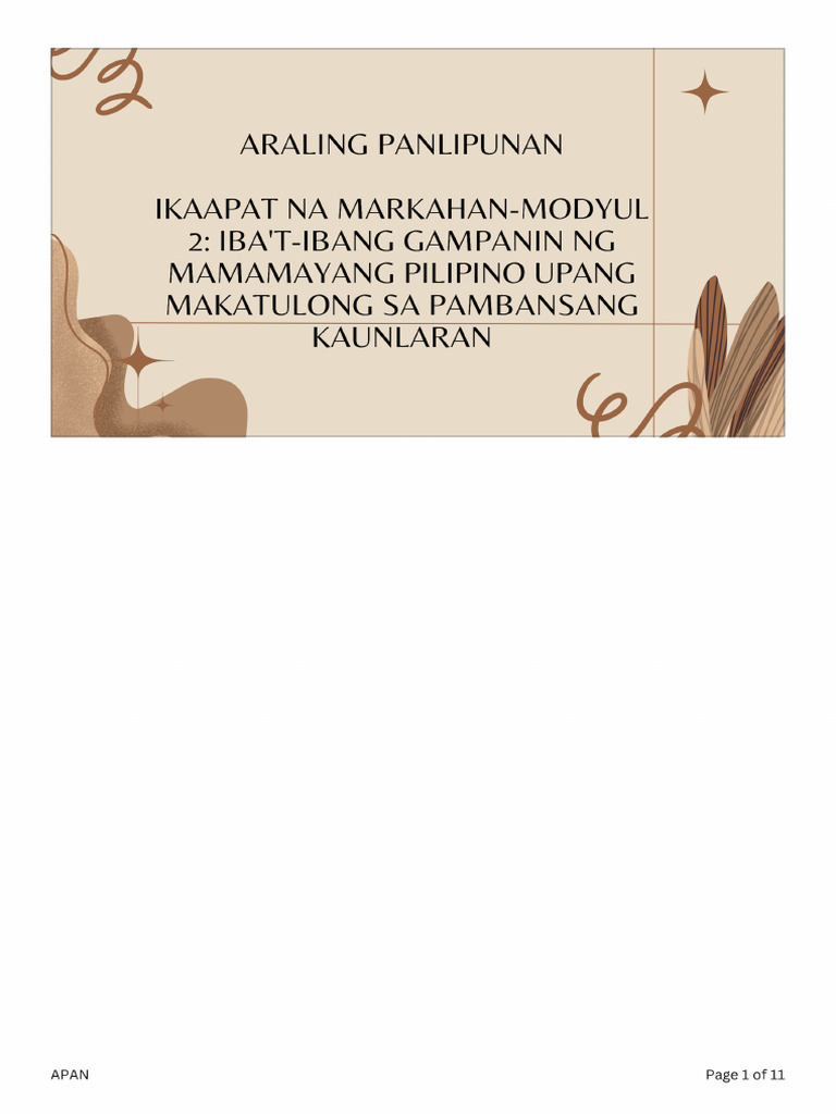 Apan (Group 2) | PDF