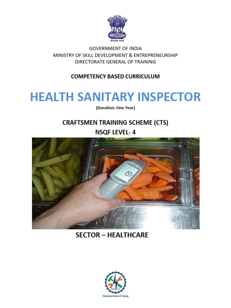 Health Sanitary Inspector_CTS1.2_NSQF-4_compressed | PDF | Water ...