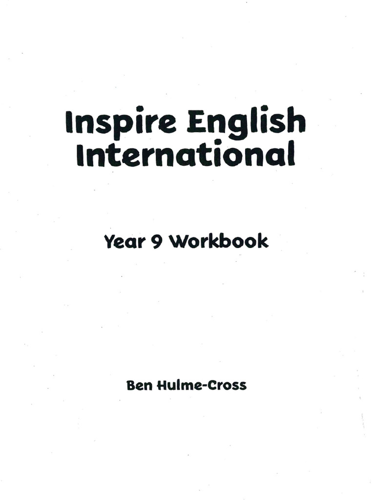English Year 9 Book | PDF