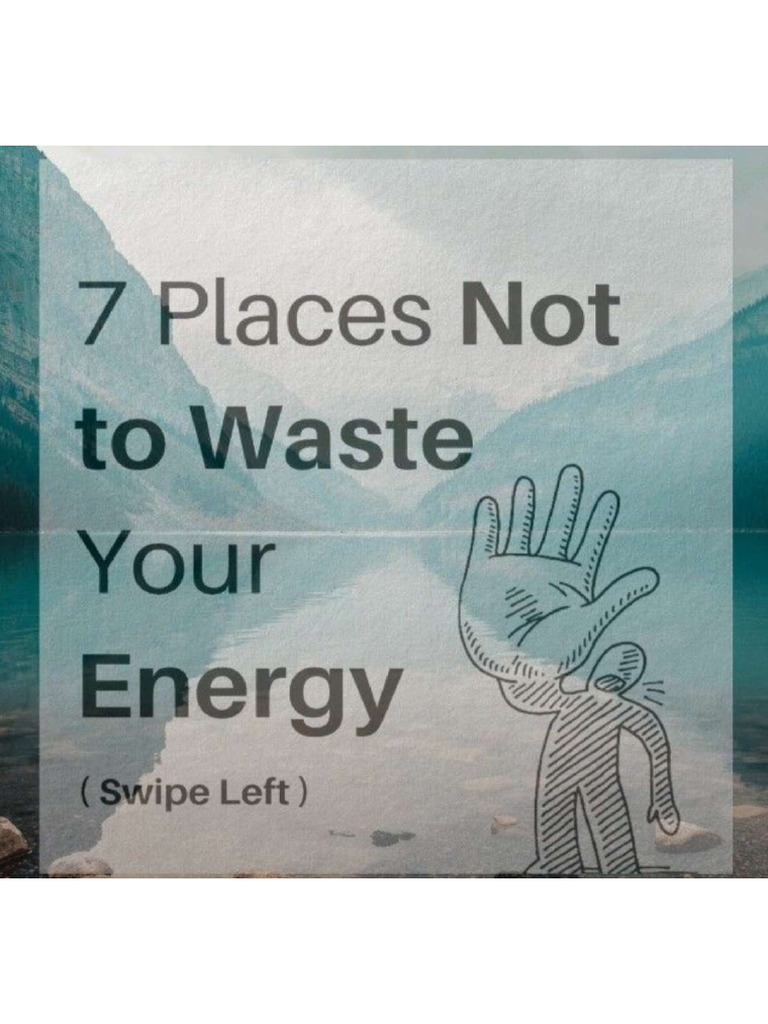 Don't Waste Your Energy | PDF