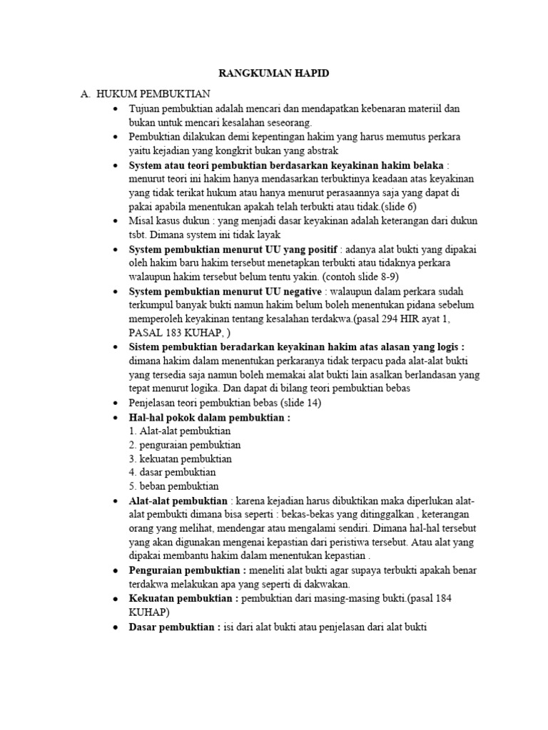 Rangkuman Hapid Uas SMT 5 | PDF