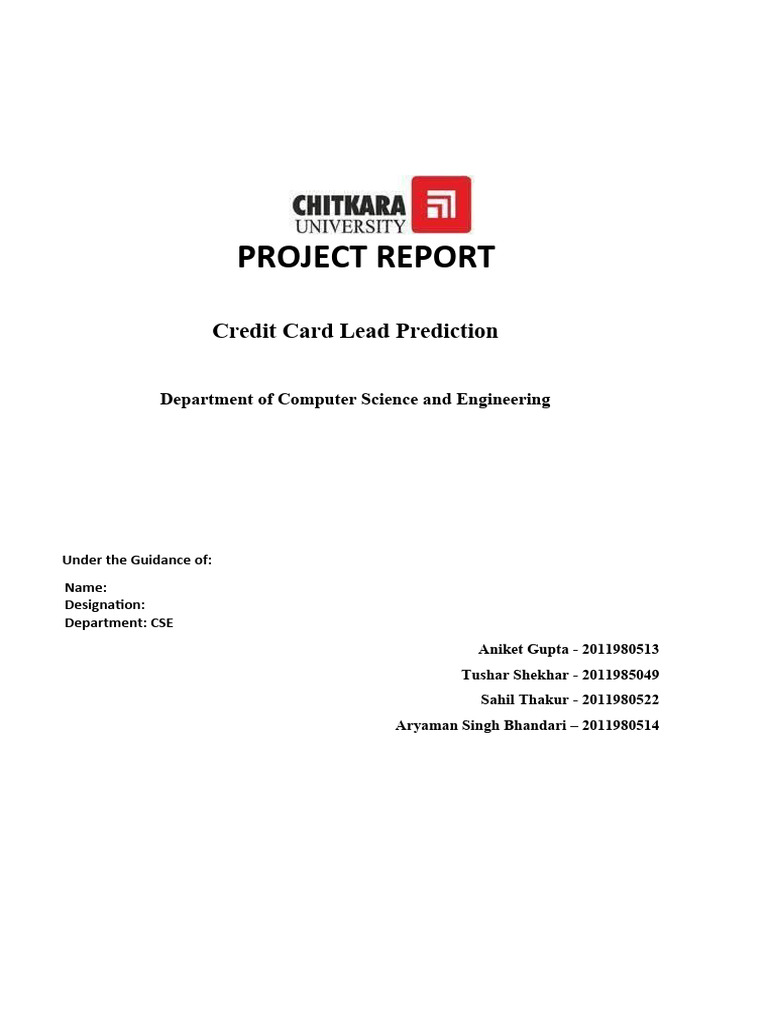 Lop Project Report Format | PDF | Data Analysis | Machine Learning