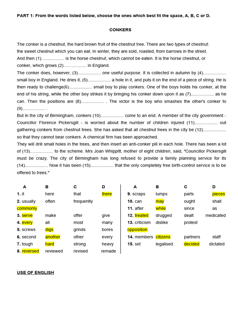24 - ANSWER KEY | PDF | Chestnut | Planets