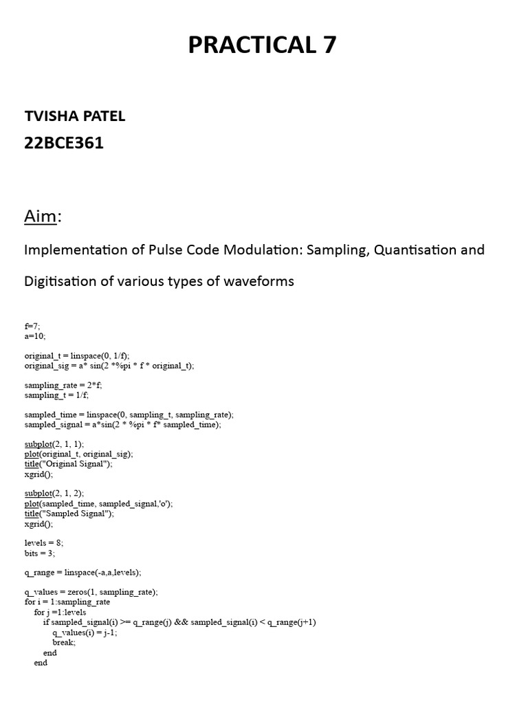 Practical 7: Tvisha Patel | PDF