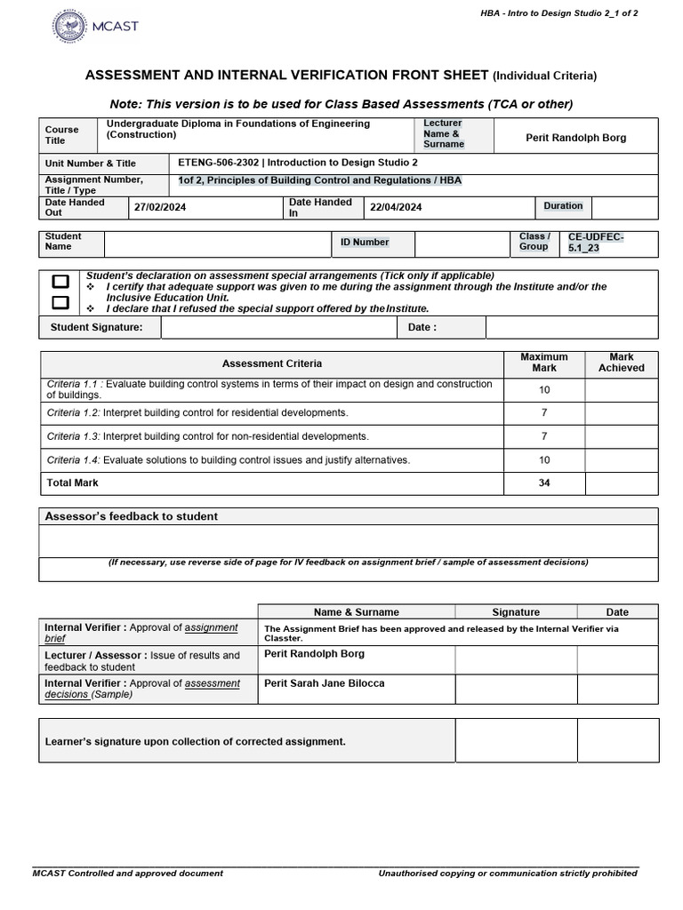 Assignment 1 Design Review | PDF