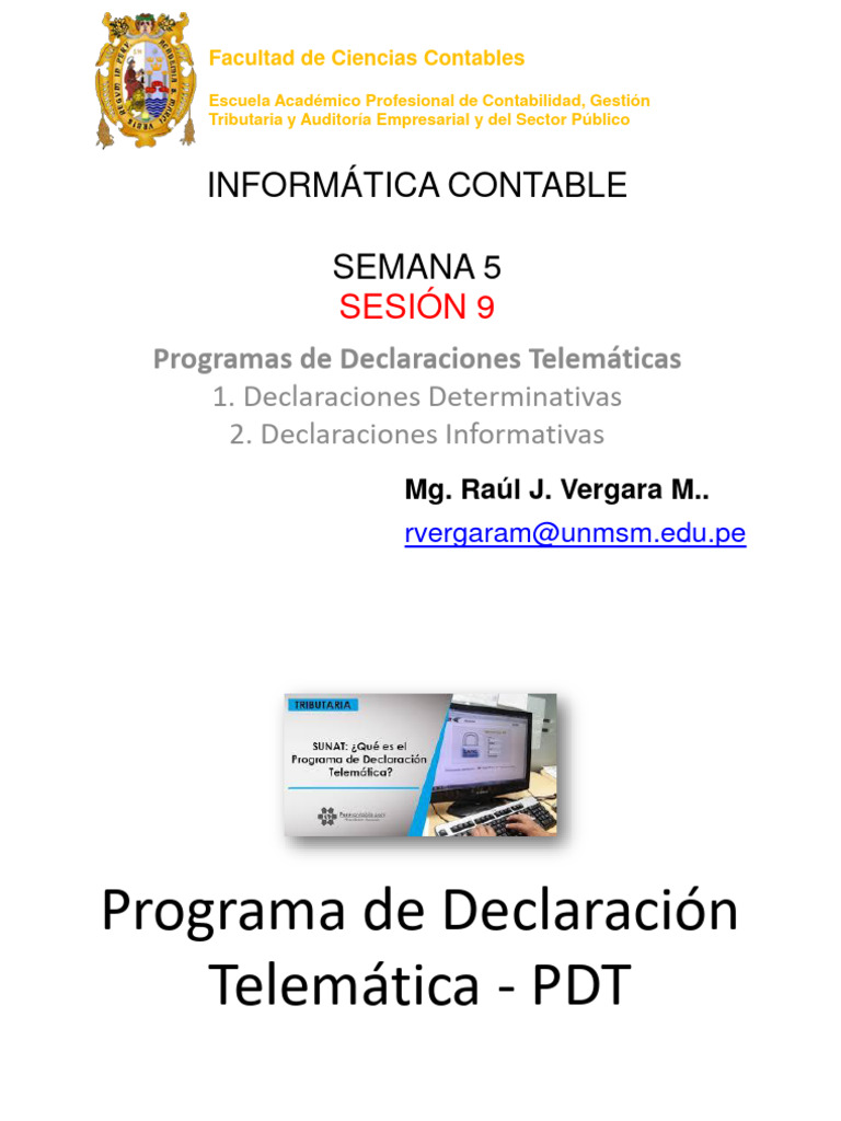 Sesion 9 Declarativas e Informativas | PDF | Contabilidad | Software