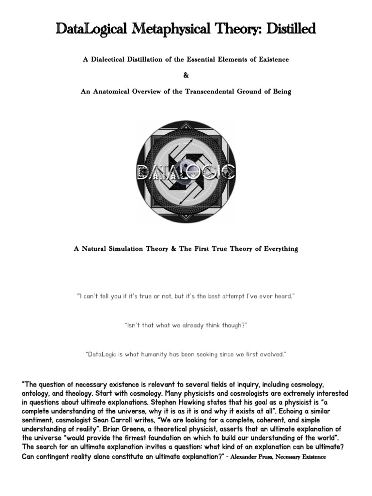 DMTheory Distilled PDF | PDF | Existence | Metaphysics