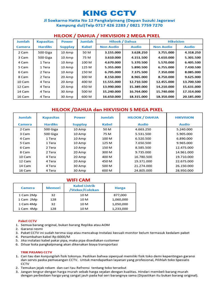 Paket CCTV King di Pangkalpinang | PDF | Griya & Taman