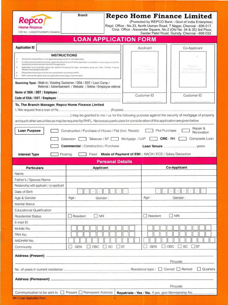Application New 2023 | PDF | Identity Document | Loans