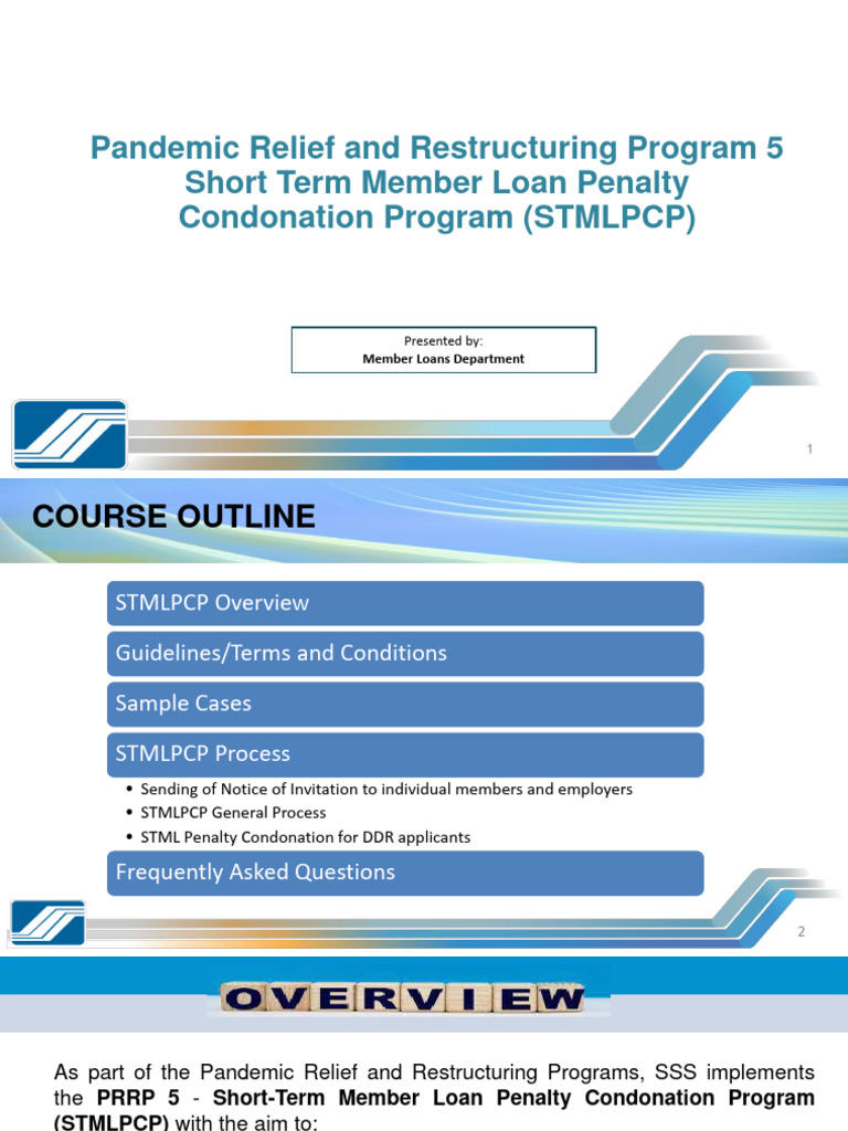 Pandemic Relief and Restructuring Program 5 - Short Term Member Loan Penalty Condonation Program ...