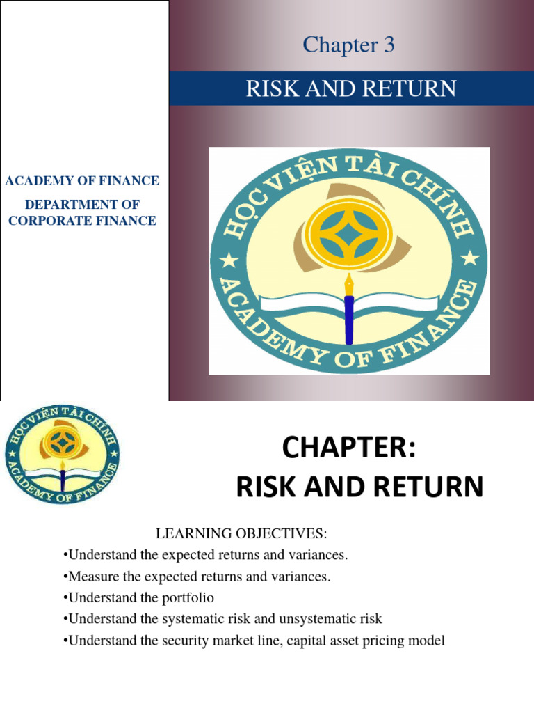 L.chapter 3. Risk and Return-Sv | PDF | Financial Risk | Diversification (Finance)